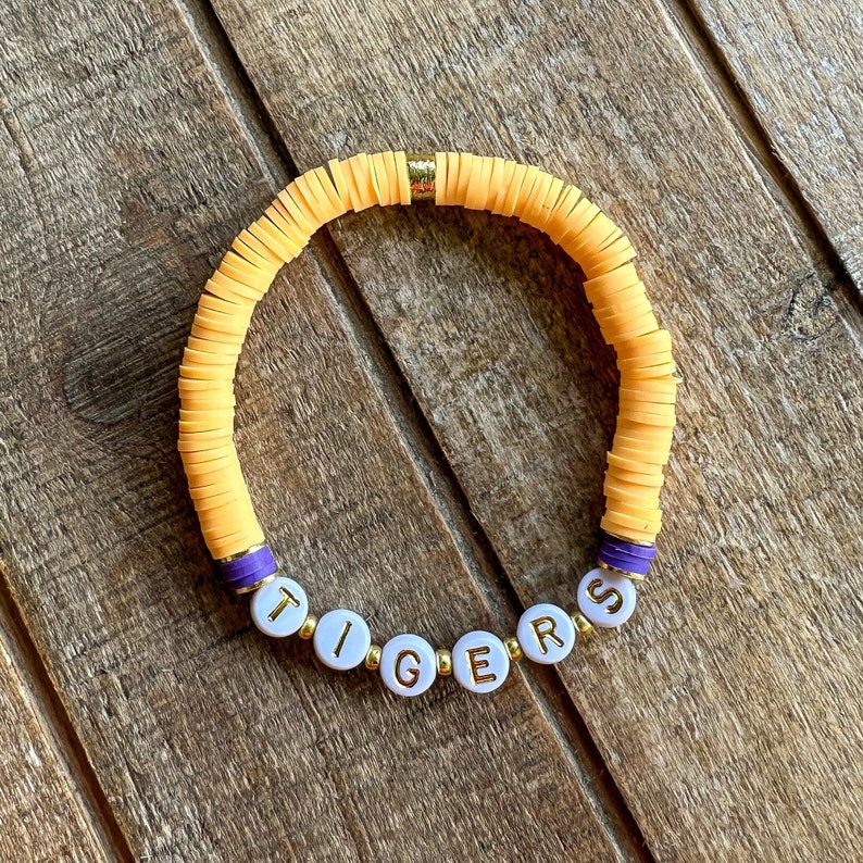 LSU Game Day Bracelets - Etsy