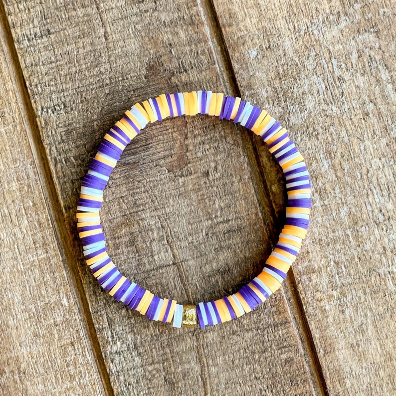 LSU Game Day Bracelets - Etsy