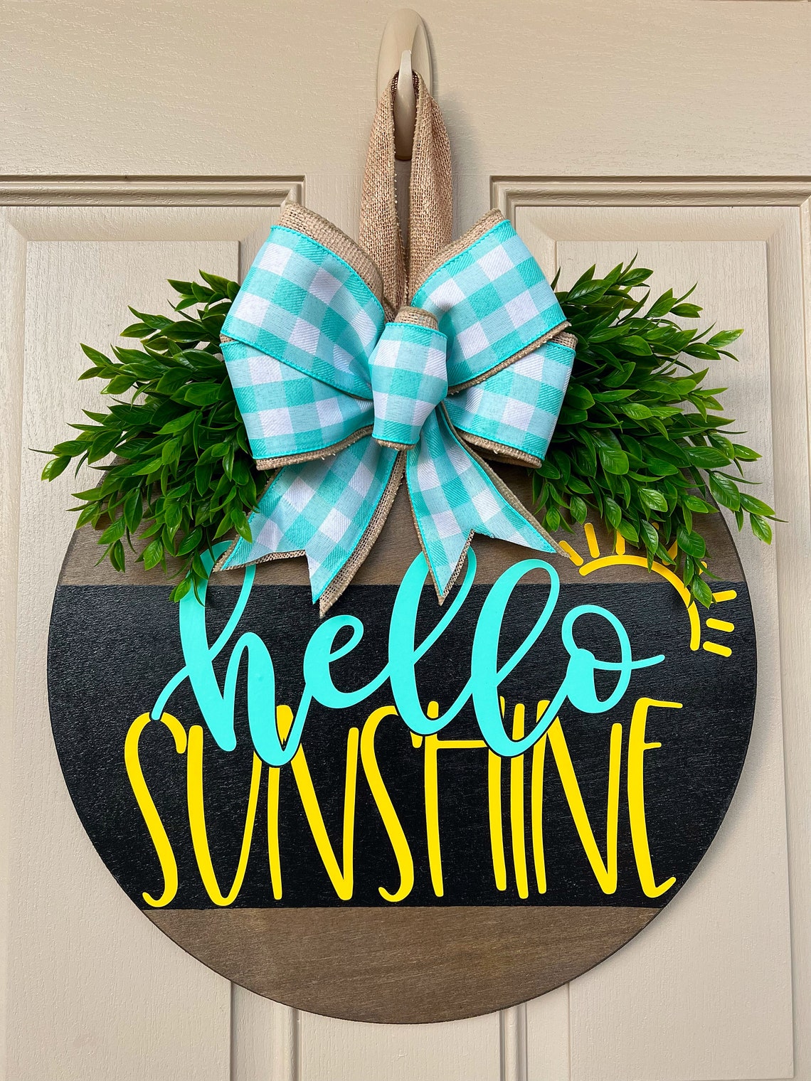 Summer Front Door Decor Hello Sunshine Summer Door Hanger - Etsy