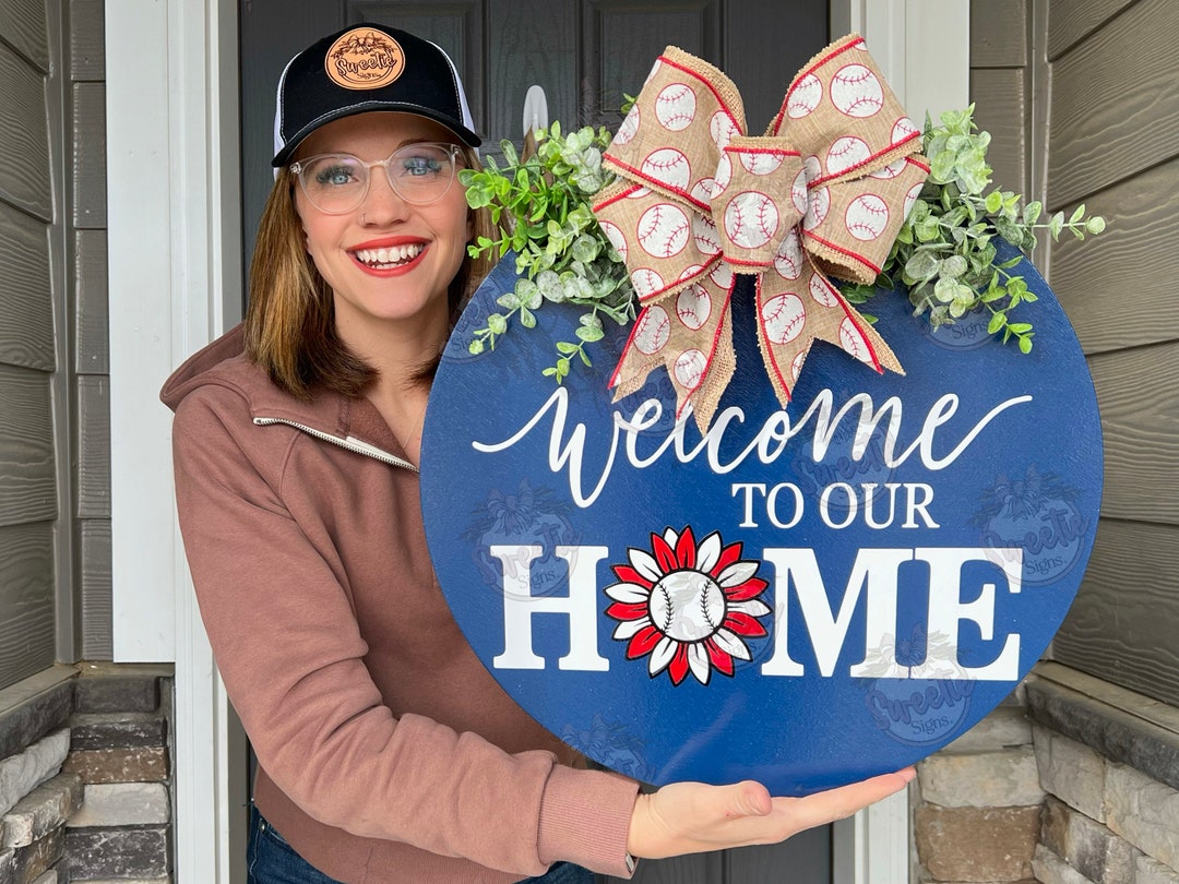 Baseball Front Door Decor Baseball Sign Sports Sign Baseball L Baseball ...