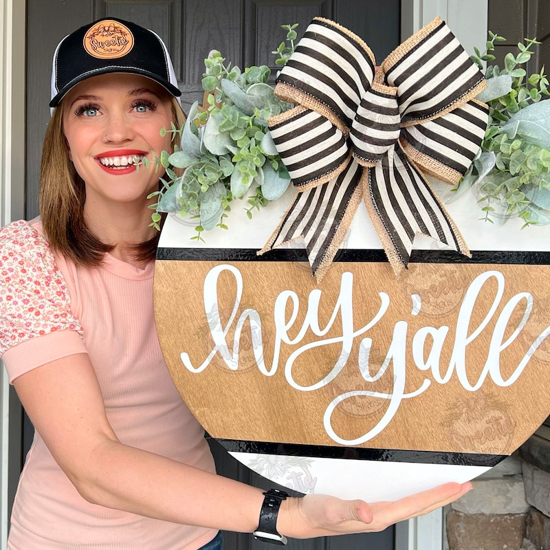 Hey Y';all Door Sign - Etsy