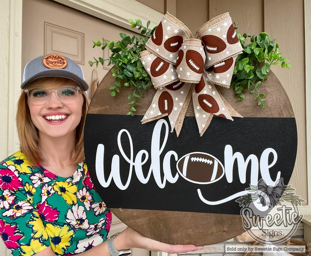 Front Door Decor Football Sign Sports Sign Football Door - Etsy