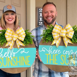 Double Front Door Decor | Double Door Set | Hello Sunshine | Double ...