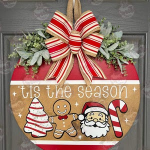 Christmas Front Door Decor | Tis the Season | Christmas Wreath ...