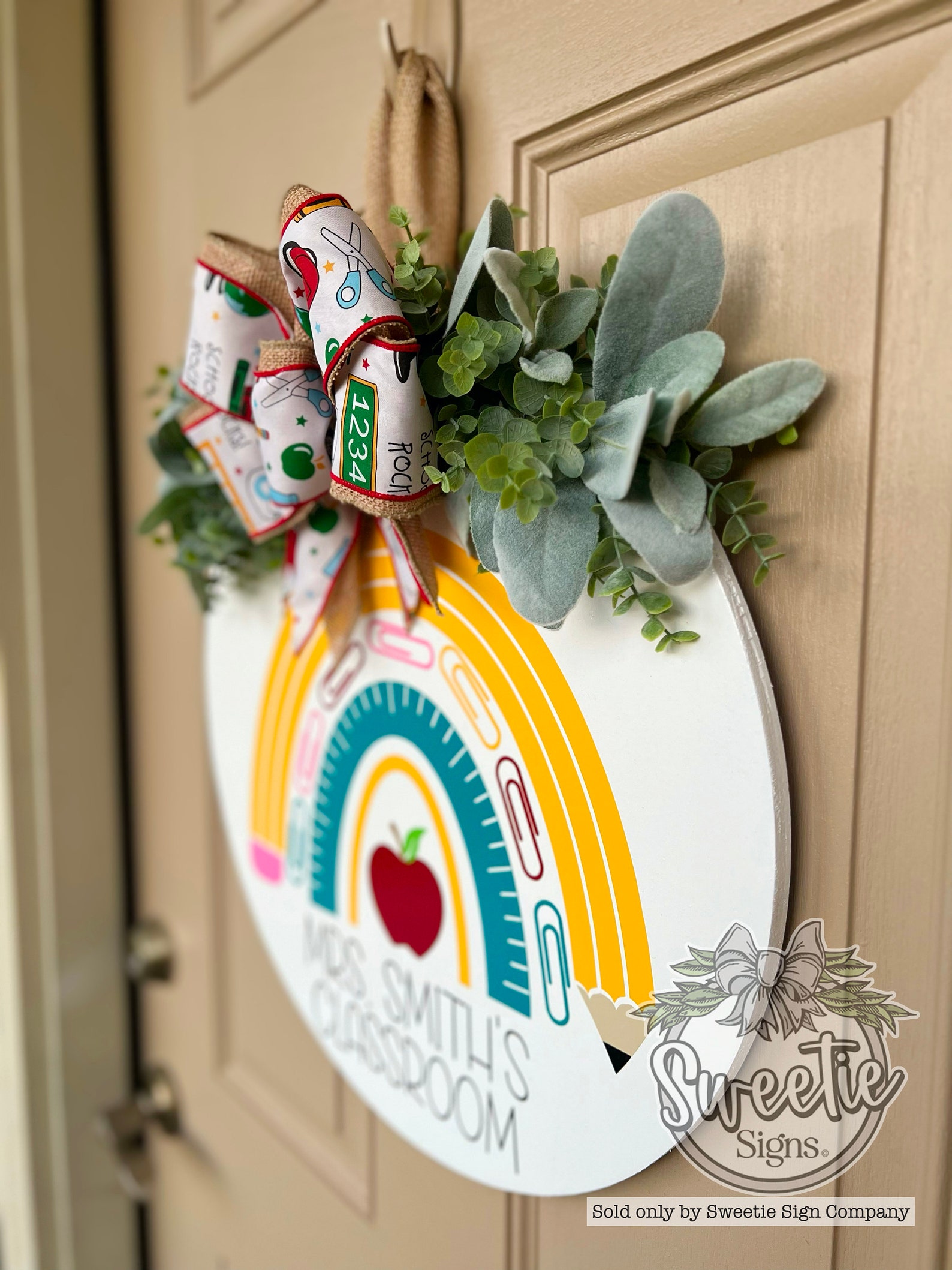 Teacher Door Teacher Door Sign Teacher Name Classroom Sign Teacher Gift ...