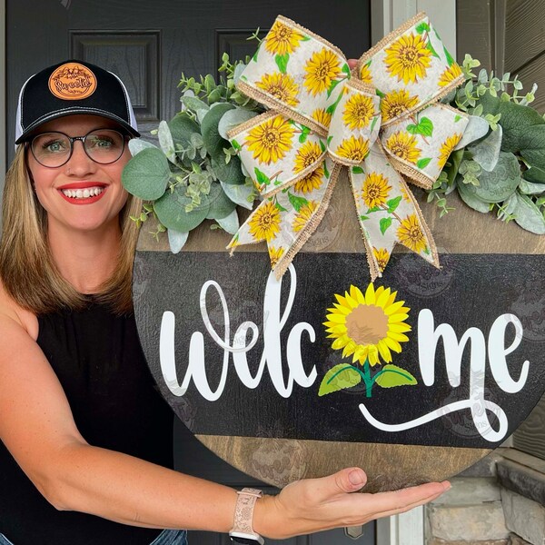 Sunflower Door Wreath - Etsy