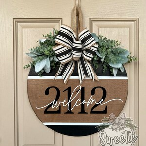 Front Door Decor | Welcome Sign | Address Sign | Year Round Wreath ...