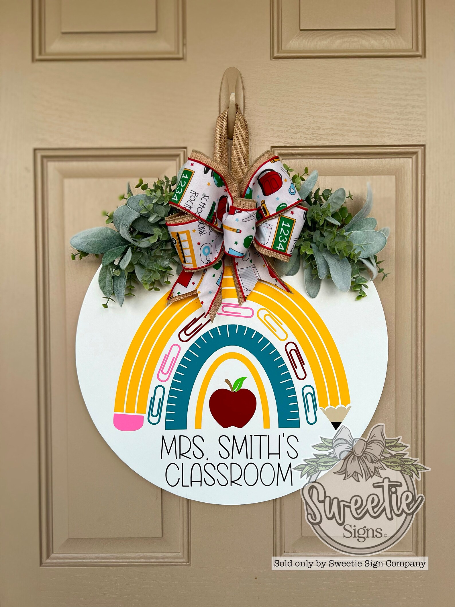 Teacher Door Teacher Door Sign Teacher Name Classroom Sign Teacher Gift ...