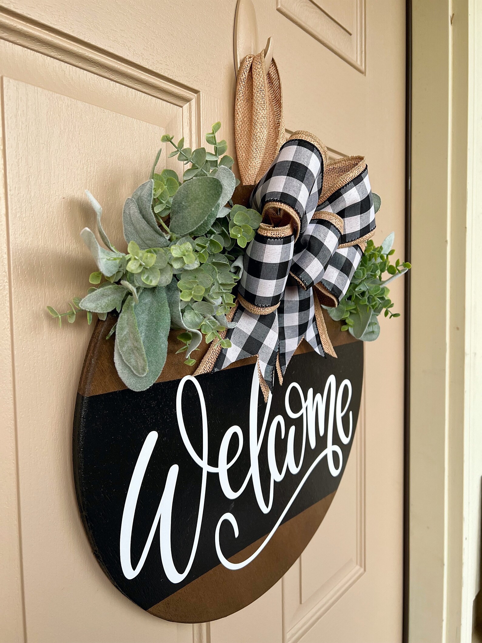 Double Door Front Door Decor Welcome to Our Home Double - Etsy
