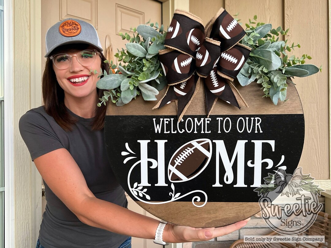 Football Front Door Decor | Football Sign | Sports Sign | Football ...