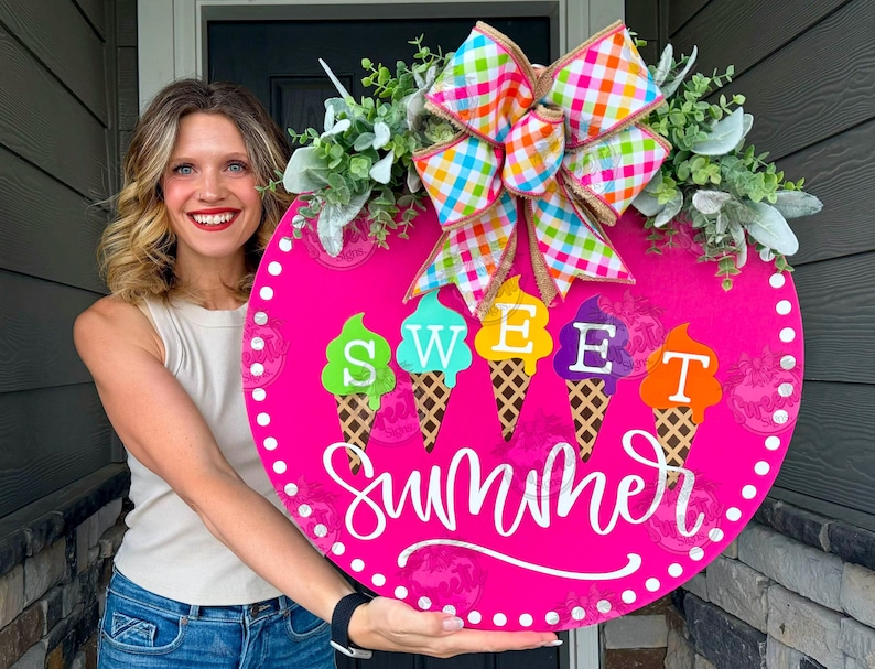 Summer Front Door Decor | Sweet Summer | Summer Wreath | Summer ...
