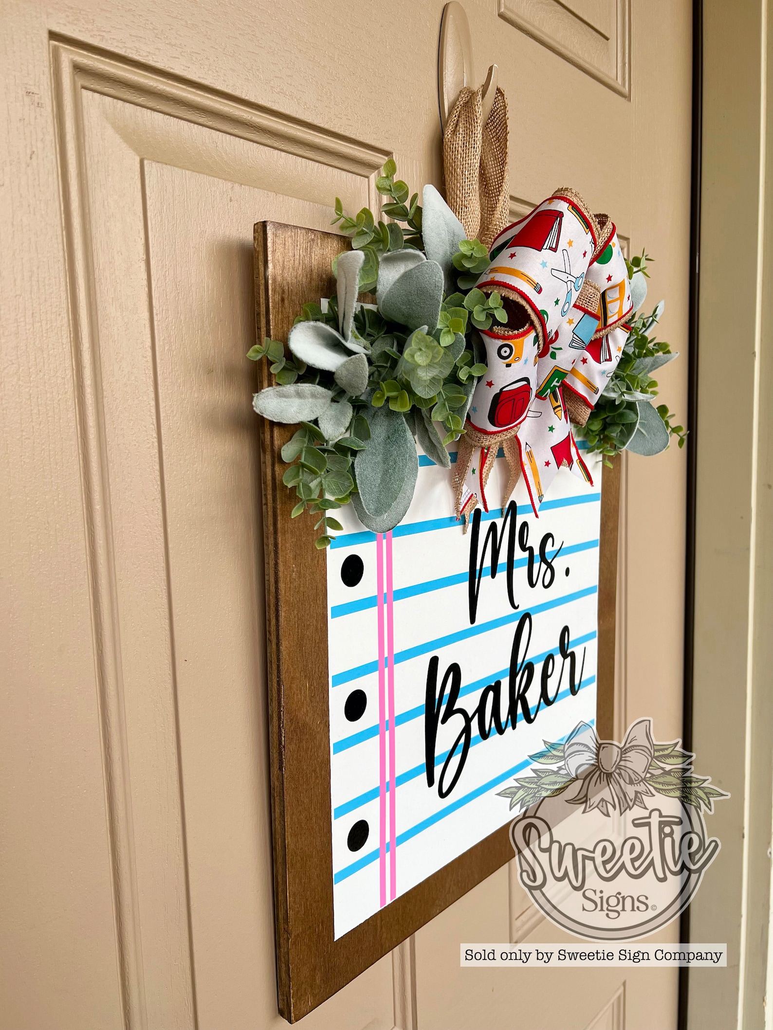 Teacher Door Teacher Door Sign Teacher Name Classroom Sign Teacher Gift ...