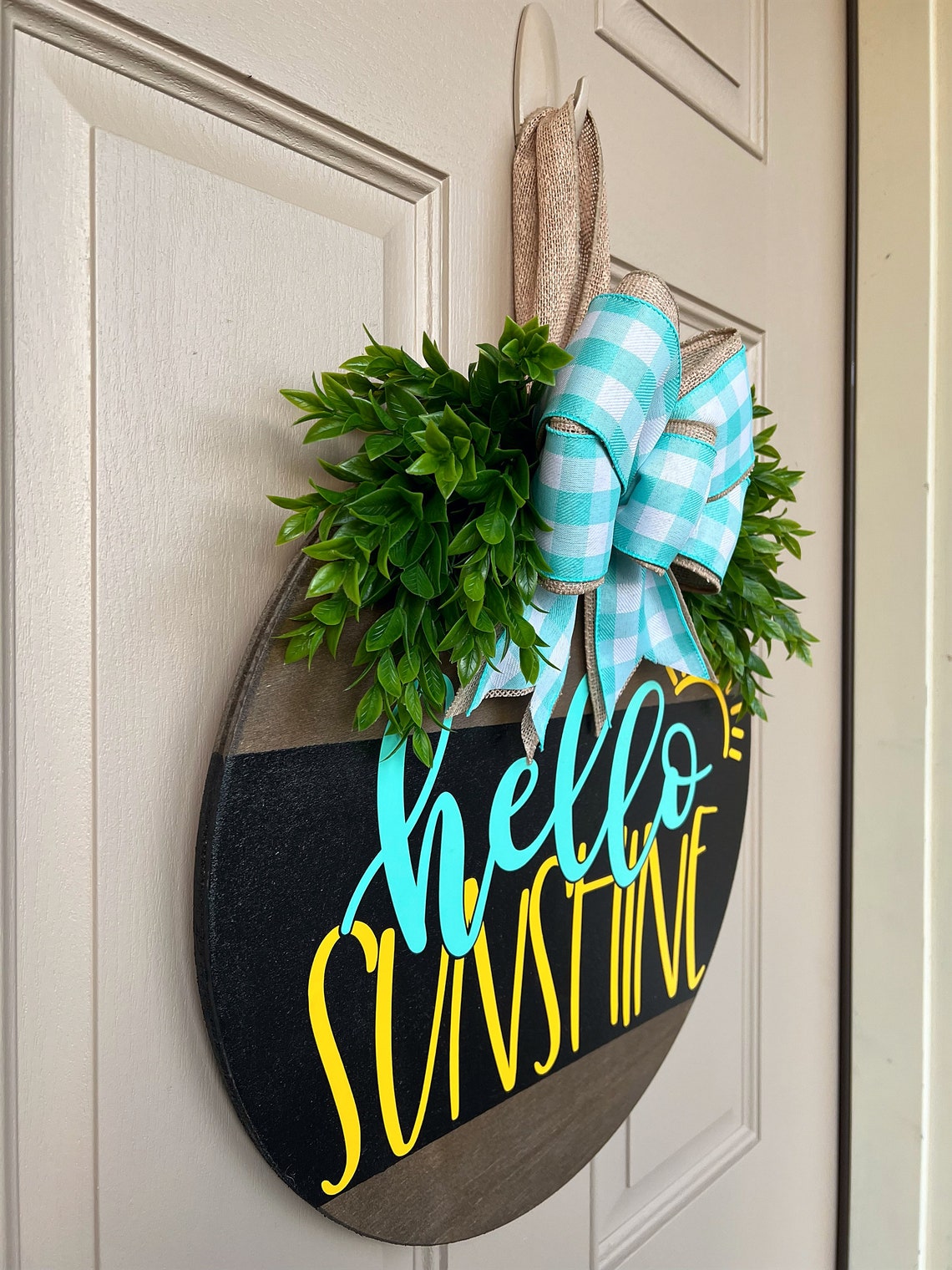 Summer Front Door Decor Hello Sunshine Summer Door Hanger - Etsy