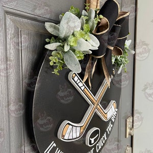 Hockey Front Door Sign | If We Aren't Home Check the Rink | Hockey Sign ...