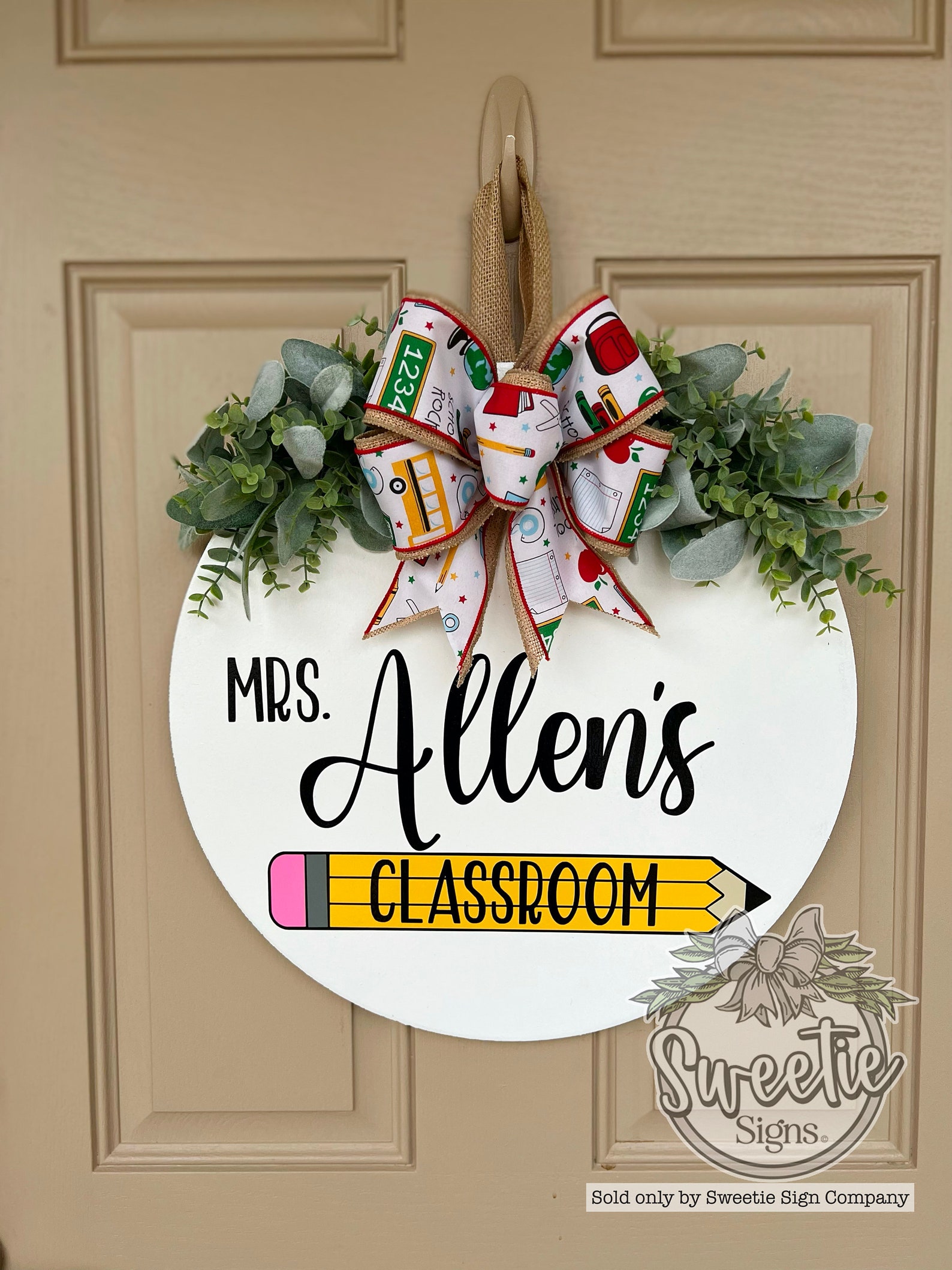 Teacher Door Teacher Door Sign Teacher Name Classroom Sign Teacher Gift ...