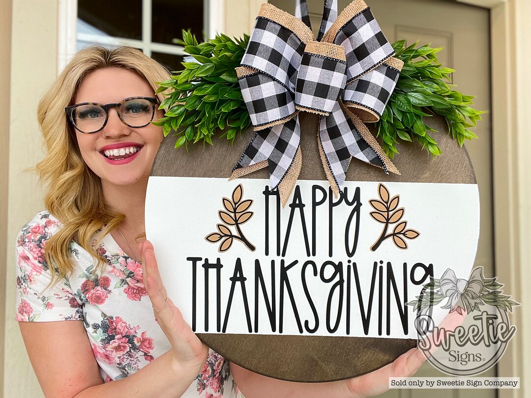 Fall Front Door Decor Happy Thanksgiving Fall Wreath Fall Decor Fall ...