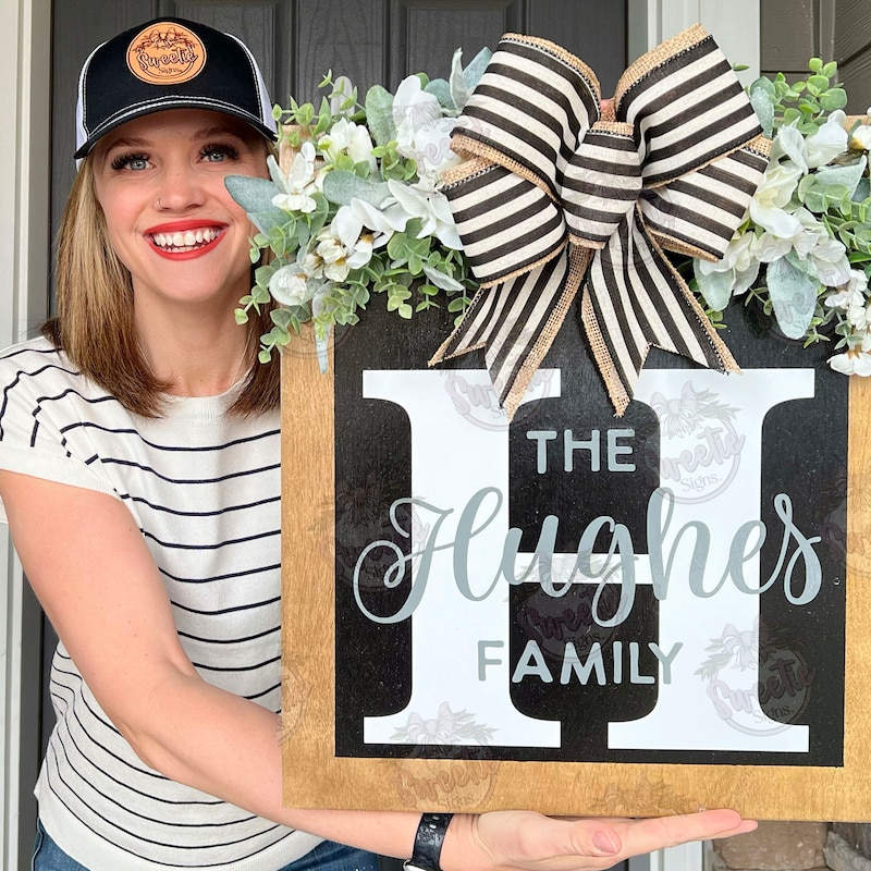 Initial Welcome Sign - Etsy