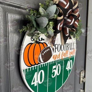 Football Front Door Decor | Football and Fall Y'all | Sports Sign ...