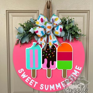 Summer Front Door Decor | Popsicle | Summer Wreath | Sweet Summer Time ...