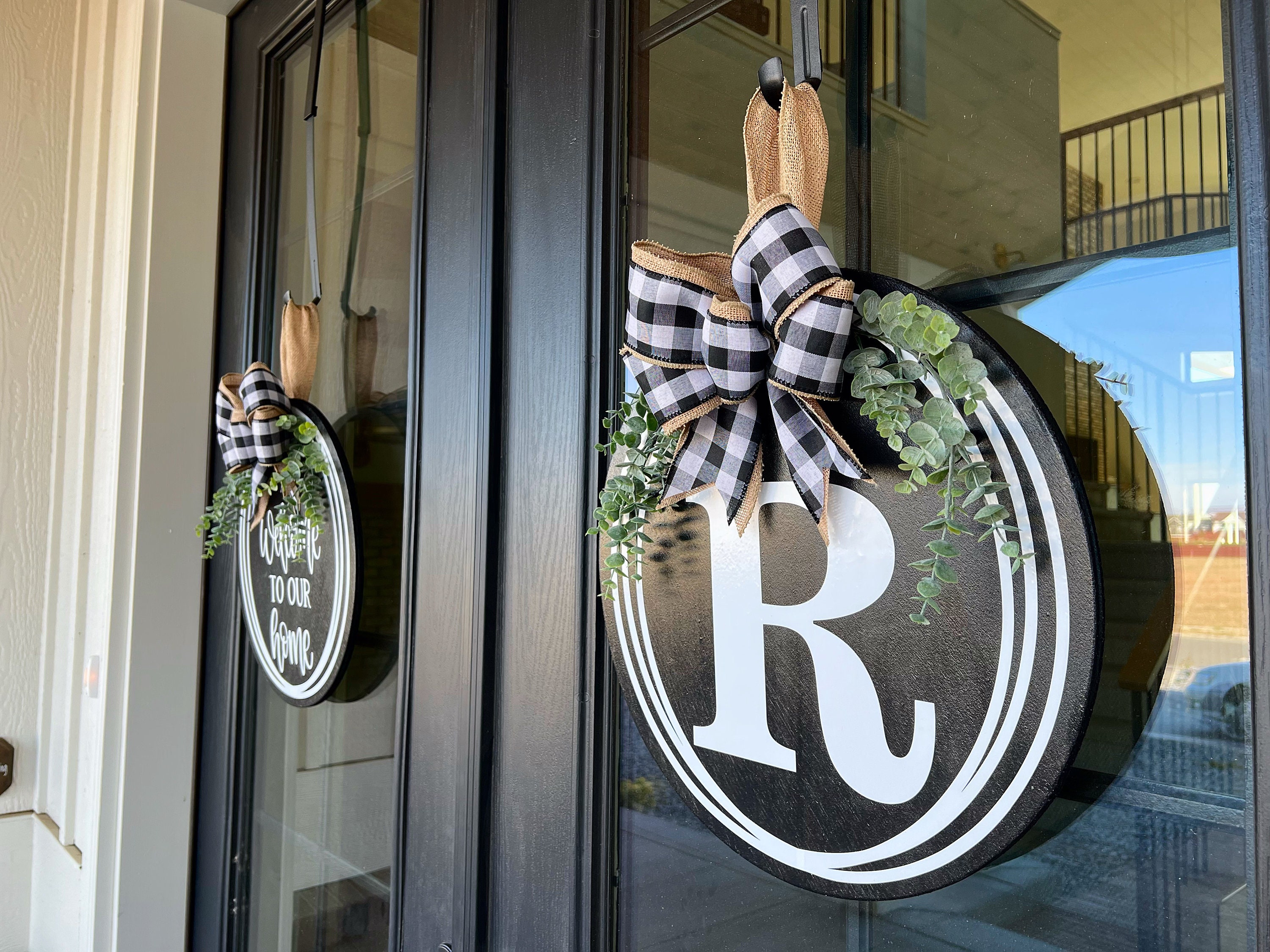 Double Door Front Door Decor Welcome to Our Home Double - Etsy