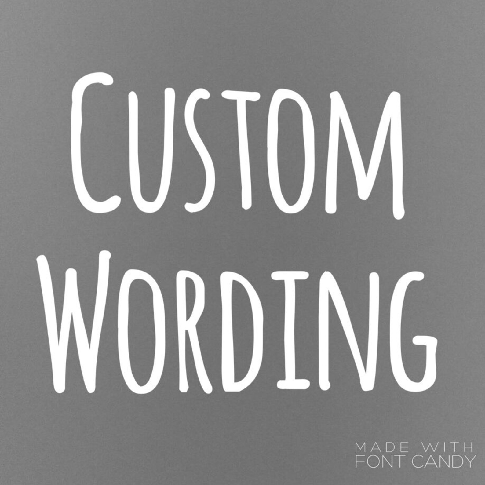 Custom Wording - Etsy