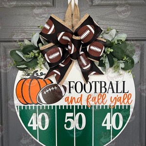 Football Front Door Decor | Football and Fall Y'all | Sports Sign ...