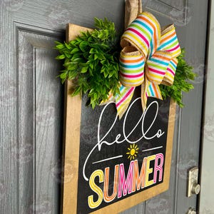 Summer Front Door Decor | Hello Summer Wreath | Summer Wreath ...