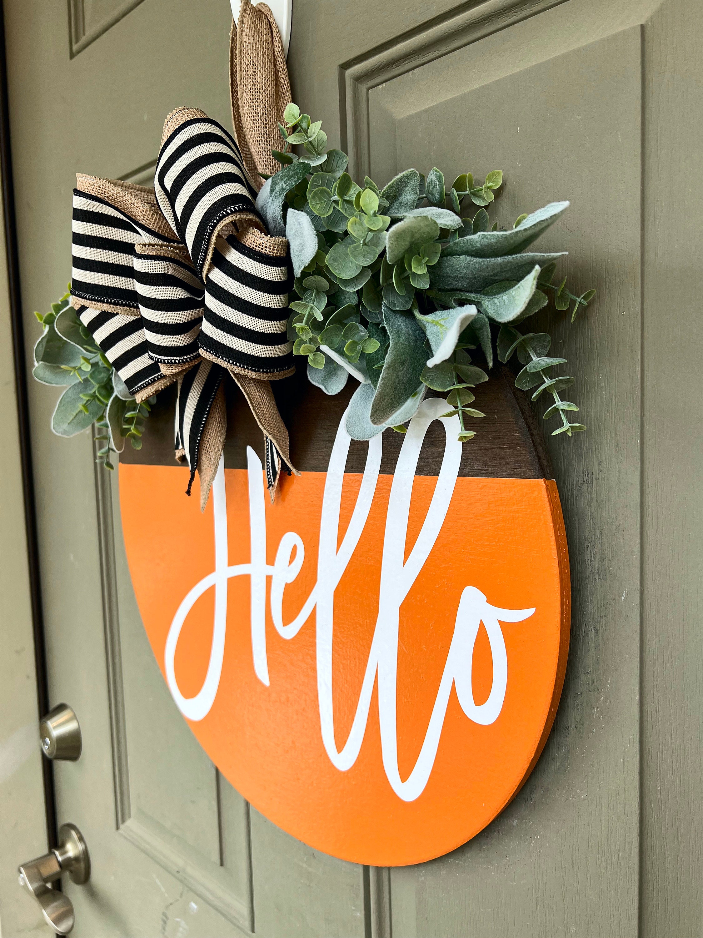 Fall Front Door Decor Hello Fall Fall Decor Fall Signs - Etsy