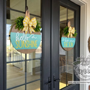 Double Front Door Decor | Double Door Set | Hello Sunshine | Double ...
