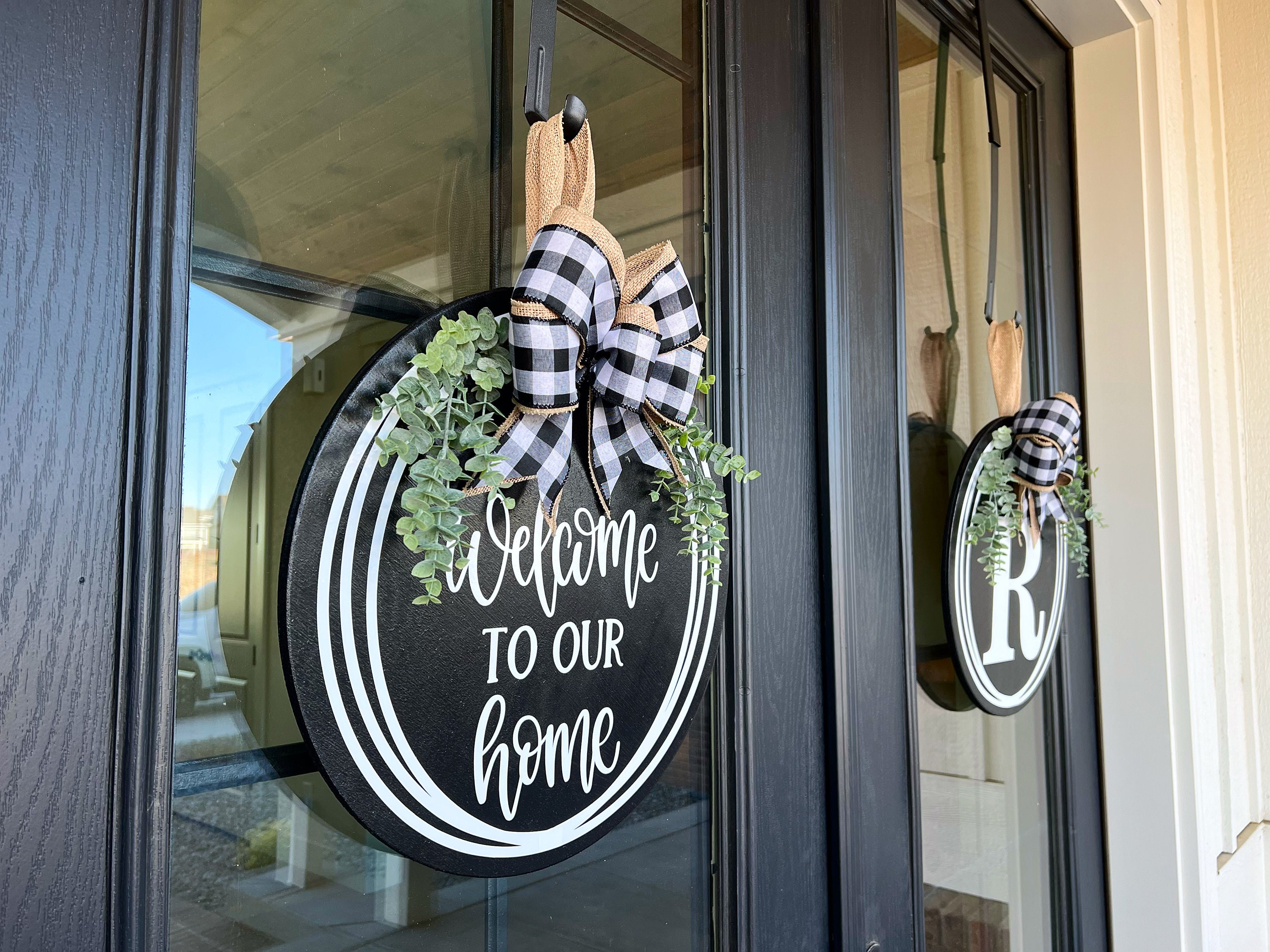Double Door Front Door Decor Welcome to Our Home Double - Etsy