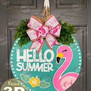 Summer Front Door Decor | Hello Summer Wreath | Summer Wreath ...