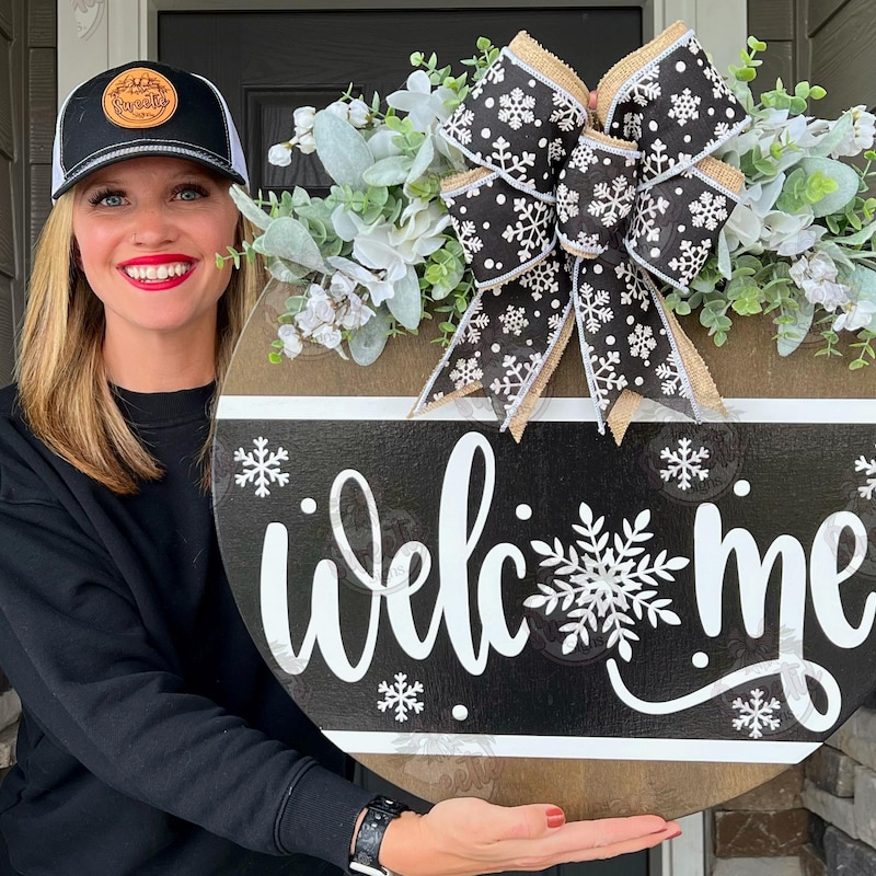 Winter Blue Door Wreath - Etsy