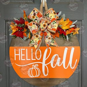 Fall Front Door Decor | Hello Fall | Fall Wreath | Fall Decor | Fall ...