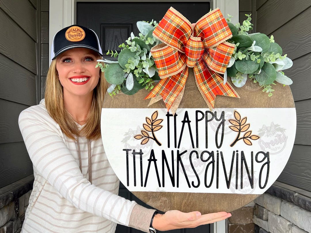 Fall Front Door Decor | Happy Thanksgiving | Fall Wreath | Fall Decor ...