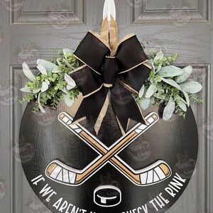 Hockey Front Door Sign | If We Aren't Home Check the Rink | Hockey Sign ...