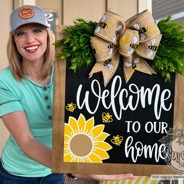 Sunflower Door Hanger - Etsy