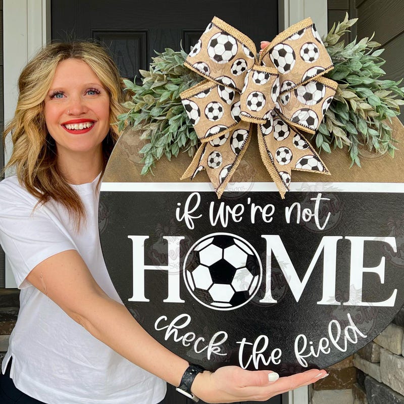 Soccer Welcome Door Sign - Etsy