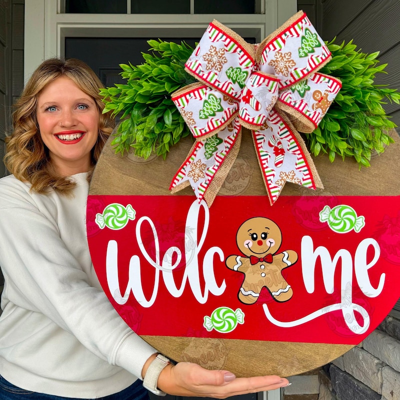 Gingerbread Man Door Decor - Etsy