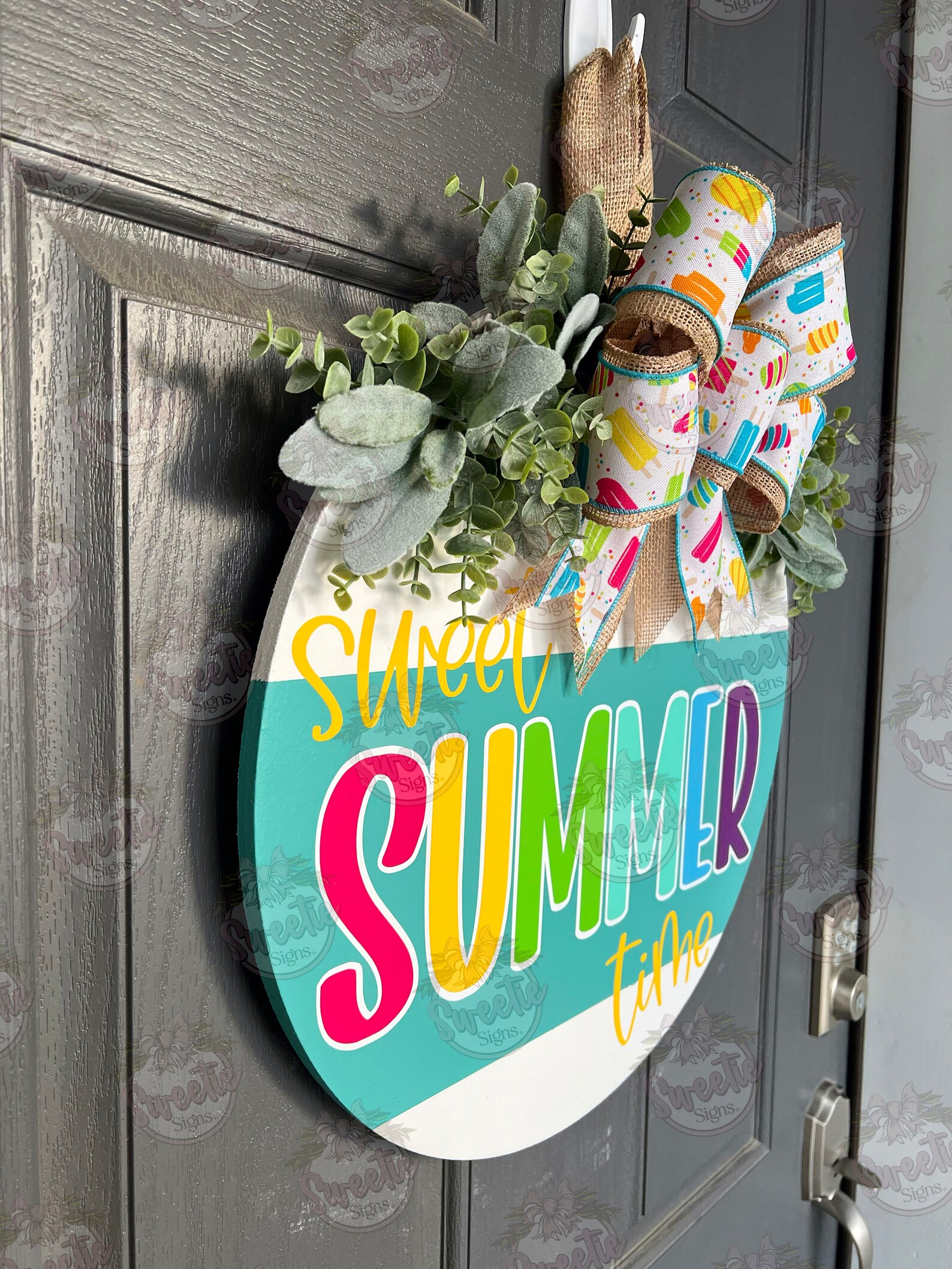 Summer Front Door Decor Summer Wreath Sweet Summer Time Summer Front ...