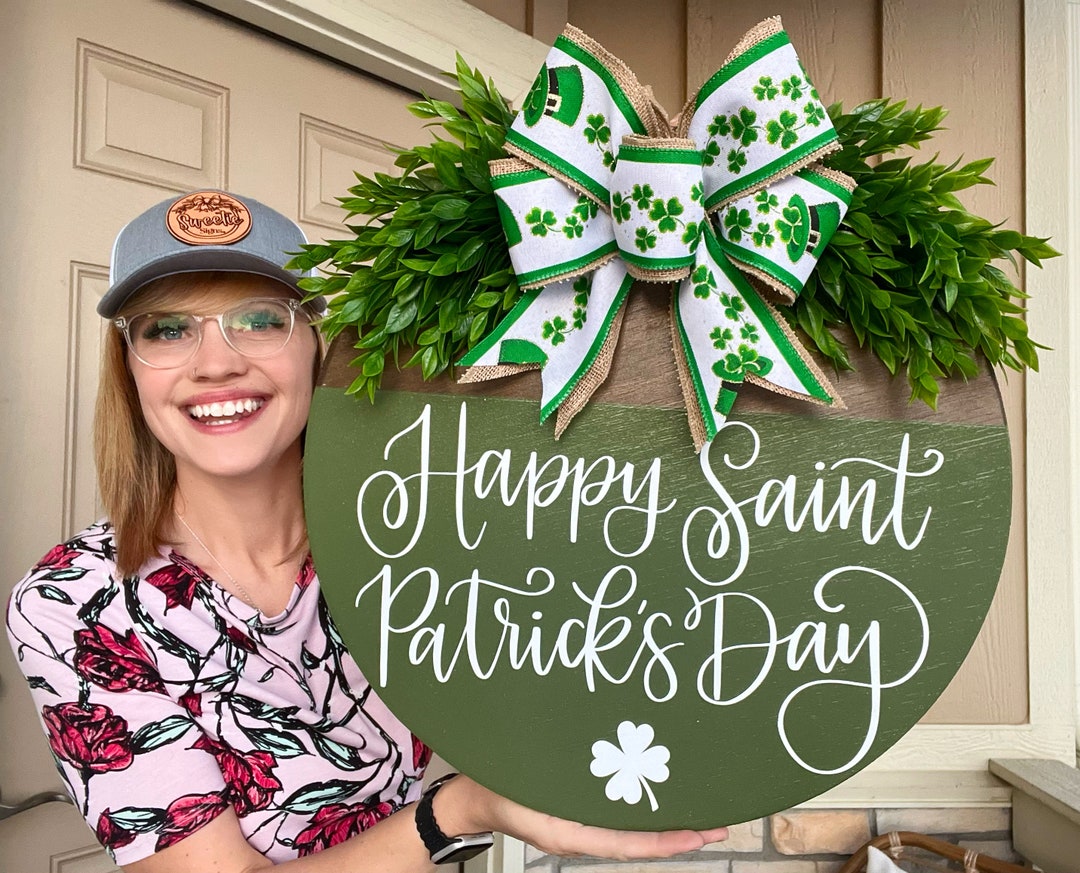 Saint Pattys Day Front Door Decor Saint Pattys Day Door Sign - Etsy