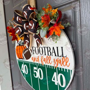 Football Front Door Decor | Football and Fall Y'all | Sports Sign ...