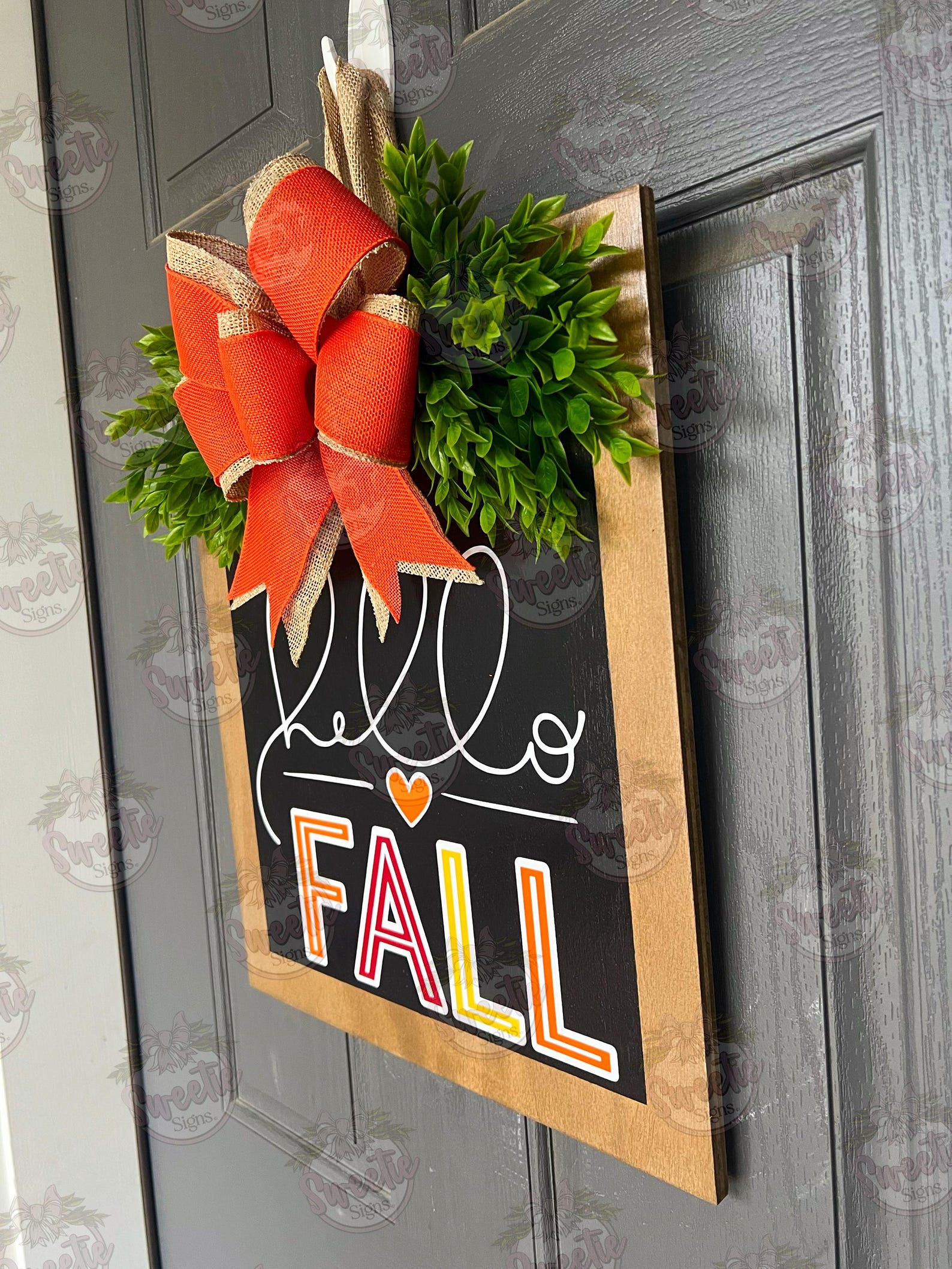 Fall Front Door Decor | Hello Fall | Fall Front Door Sign | Fall Door ...