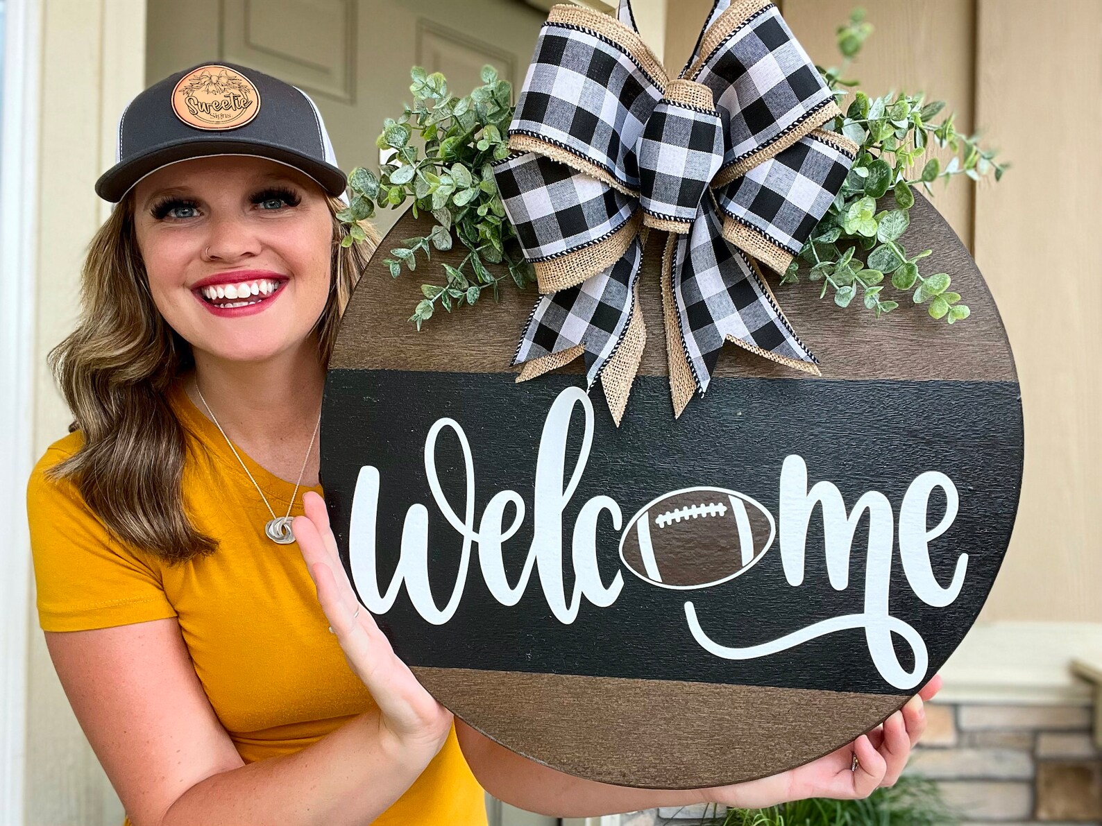 Front Door Decor Football Sign Sports Sign Door Hanger - Etsy