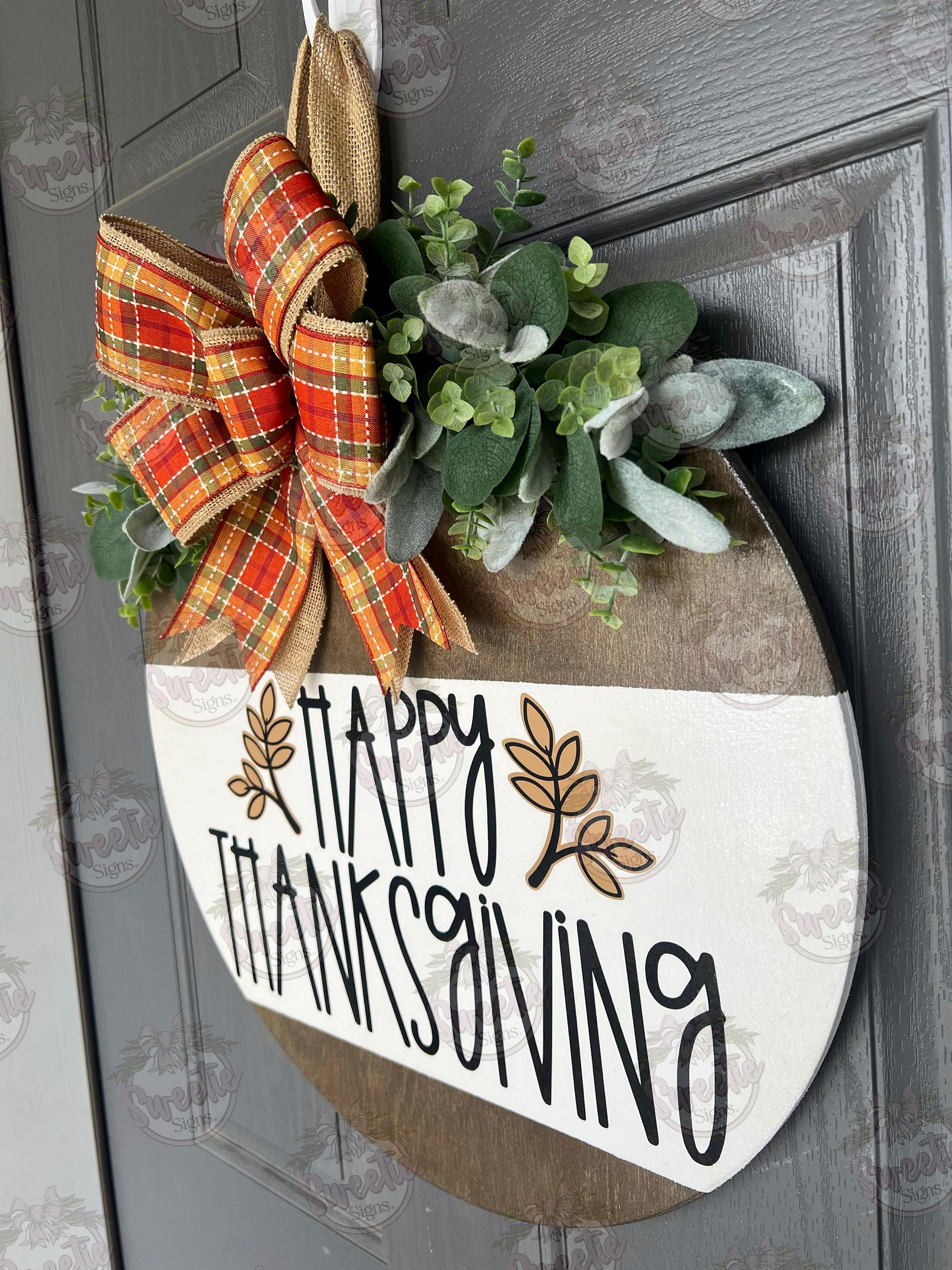 Fall Front Door Decor | Happy Thanksgiving | Fall Wreath | Fall Decor ...
