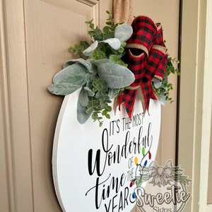 Christmas Front Door Decor It's the Most Wonderful Time - Etsy Canada