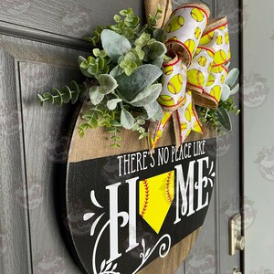 Front Door Decor | Welcome Sign | Softball | Summer Wreath | Softball ...