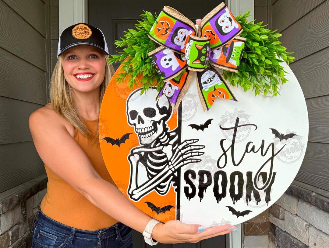 Halloween Front Door Decor | Happy Halloween | Halloween Wreath ...
