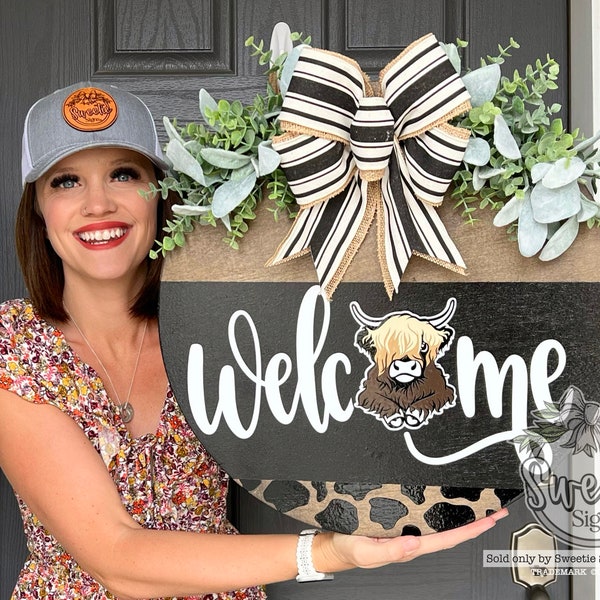 Cow Sign for Wreath - Etsy