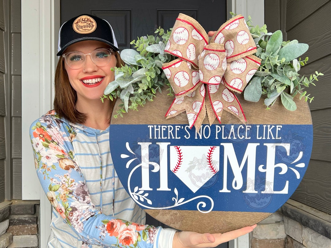 Baseball Front Door Decor | There's No Place Like Home | Baseball ...