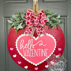 Valentines Front Door Decor | Happy Valentine's Day | Valentines Wreath ...